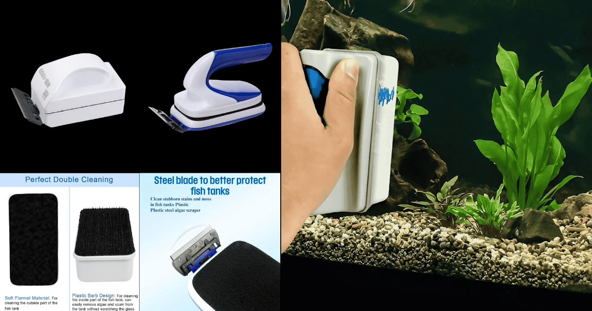 Magnetic Cleaner with Scraper – Effortless Glass Cleaning for Clear Aq ...