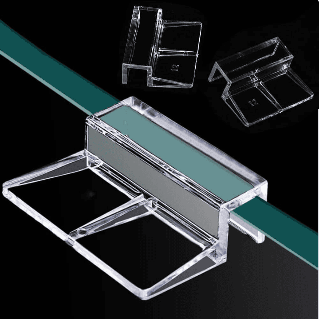 Acrylic Clamp Transparent Aquarium Cover Holder (Pack of 4) 6mm ...