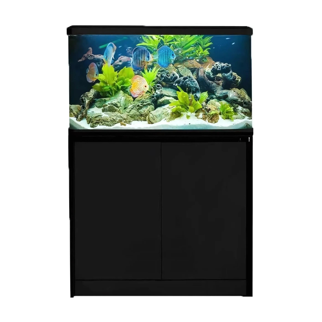 Fivestar 2.6 Feet Curve Tank With Cabinet (L*W*H = 82*35*59 cms ...